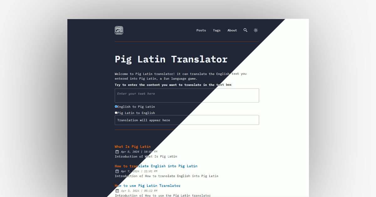 Pig Latin Translator is now on Microlaunch