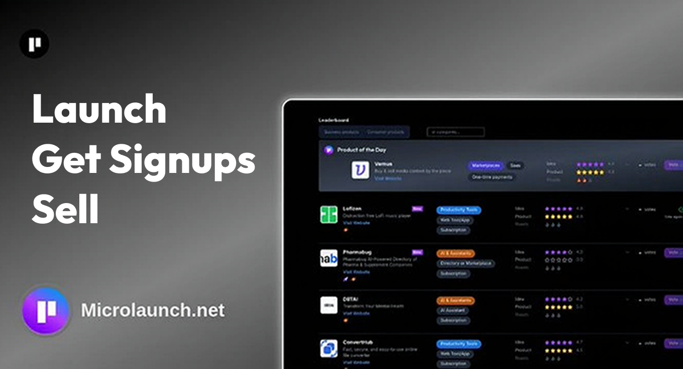Microlaunch Premium - Launch Your Product Like a Pro